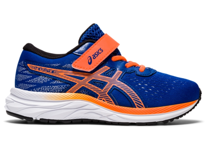 UNISEX Pre Excite 7 PS | Asics Blue/Shocking Orange | Grade School (1-7 ...