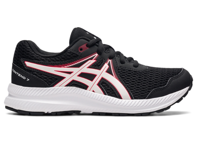 CONTEND 7 GS | Kids | Black/Electric Red | Kids Grade School Shoes (1-7 ...