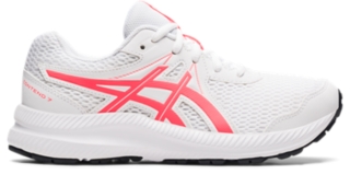 CONTEND 7 GS | Kids | White/Blazing Coral | Kids Grade School Shoes (1 ...