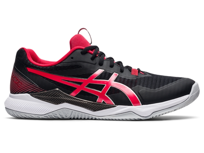 Men's GEL-TACTIC™ | Black/Electric Red | Handball | ASICS UK