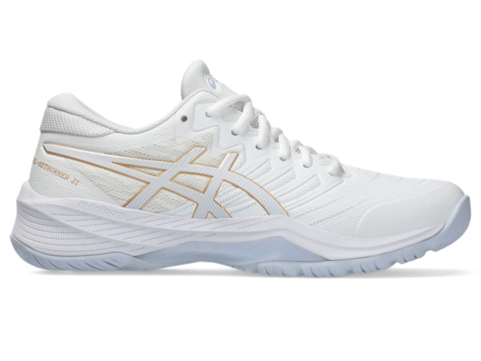 GEL-NETBURNER 21 WIDE | Women | WHITE/BLUE FADE | Women's Netball Shoes | ASICS Singapore