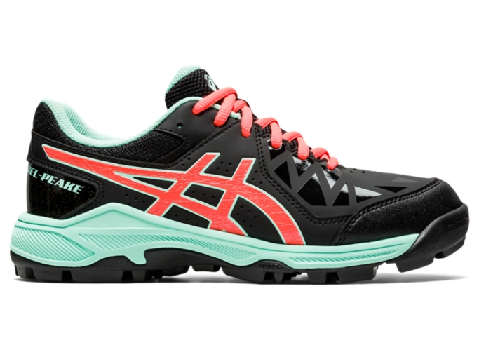 GEL-PEAKE GS | Kids | Black/Flash Coral | Kids Cricket Shoes | ASICS ...