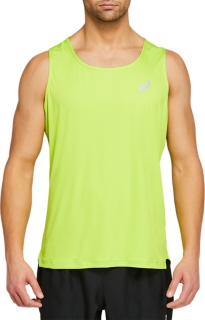 MEN'S SILVER SINGLET | Lime Zest | T-Shirts & Tops | ASICS