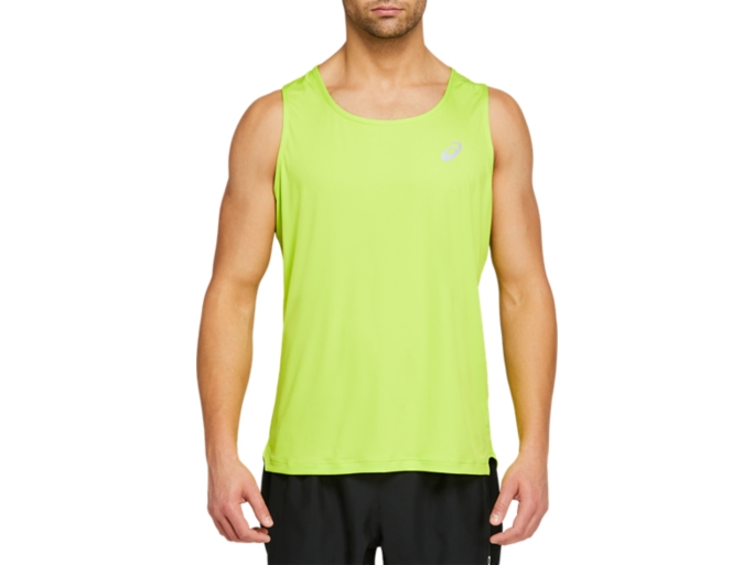 Men's SILVER SINGLET | Lime Zest | Singlets | ASICS Australia