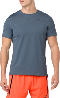 COOL SS TOP | Men | STEEL BLUE/NOVA ORANGE | notdisplayed | ASICS UK