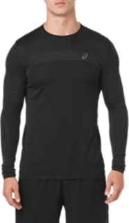 MEN'S Seamless Long Sleeve Texture | Performance Black | T-Shirts ...