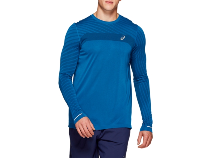 SEAMLESS LS TEXTURE | Men | DEEP SAPPHIRE | notdisplayed | ASICS UK