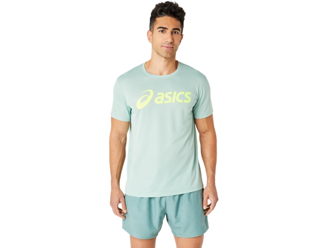 Men's CORE ASICS TOP | Light Celadon/Safety Yellow | T-shirts | ASICS FR
