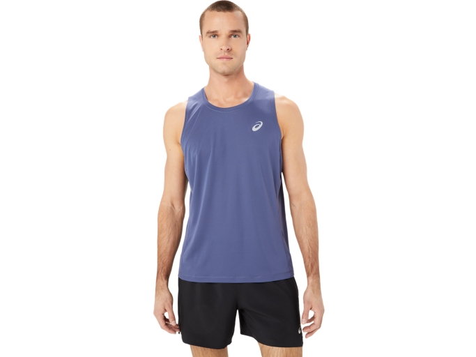 SILVER SINGLET | Men | THUNDER BLUE | Men Tops | ASICS ไทย