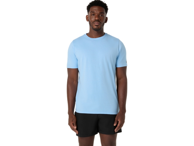 MEN'S PR POLY COTTON TEE | Blue Bliss | T-Shirts & Tops | ASICS