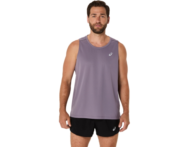 ASICS SILVER SINGLET | Men | LAVENDER GREY | Men's Tank Tops | ASICS ...