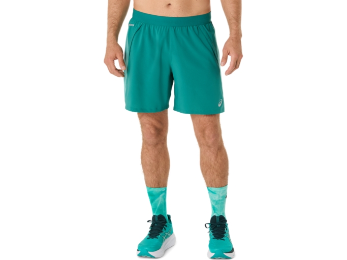 ROAD 7IN SHORT | Men | RAINY LAKE/LIGHT TEAL | Men bottoms | ASICS ไทย