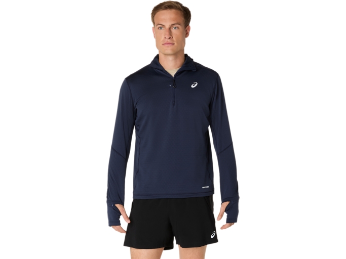 ROAD WINTER LONG SLEEVE HOODIE | Midnight | Hoodies & Sweatshirts | ASICS