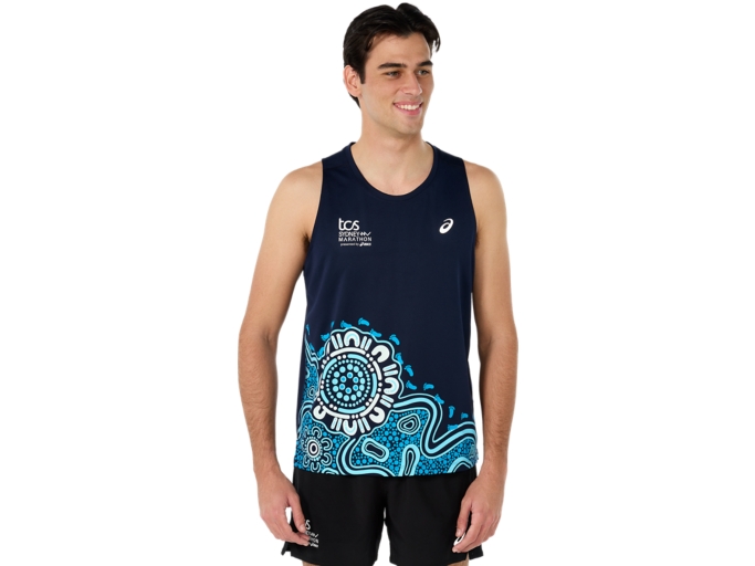 SM25 ASICS SILVER SINGLET | Men | Midnight | Mens Singlets | ASICS ...
