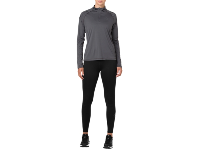 UNISEX ICON LS 1/2 ZIP TOP | DARK GREY/PERFORMANCE BLACK | notdisplayed ...