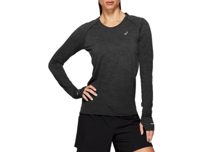 Seamless Long Sleeve Texture | Women | Performance Black ...