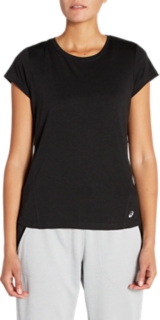WOMEN'S SHORT SLEEVE HEATHER TOP | Performance Black | T-Shirts & Tops ...