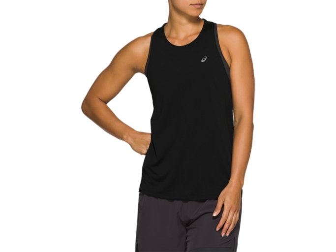 WOMEN'S RACE SLEEVELESS | Performance Black | T-Shirts & Tops | ASICS