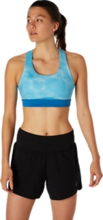 WOMEN'S PR LYTE BRA | Aqua Angel Print/Reborn Blue | Sports Bras | ASICS