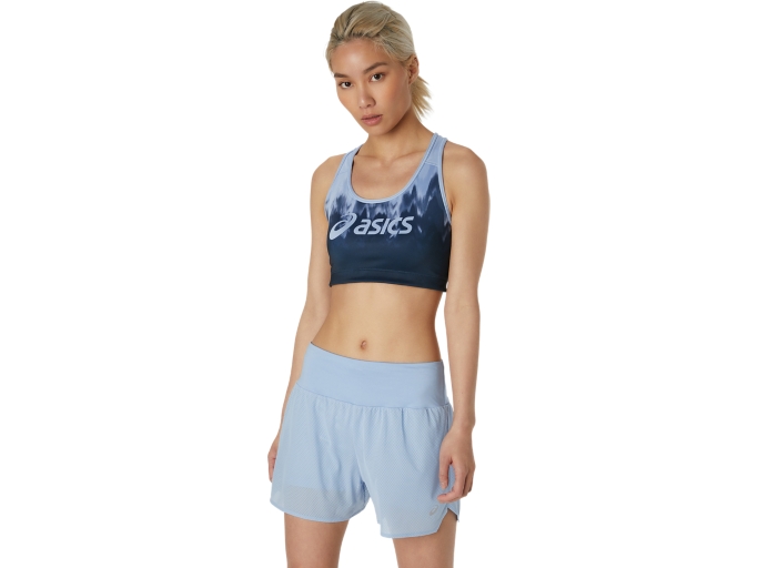 WOMEN'S ASICS LOGO BRA KASANE | Mist/French Blue | T-Shirts & Tops | ASICS