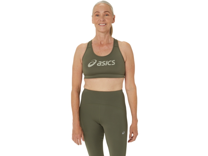 ASICS PADDED BRA | Women | Mantle Green/Olive Grey | Womens Sports Bras ...