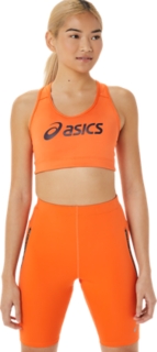 ASICS PADDED BRA | Women | Nova Orange/Night Shade | Womens Sports Bras ...