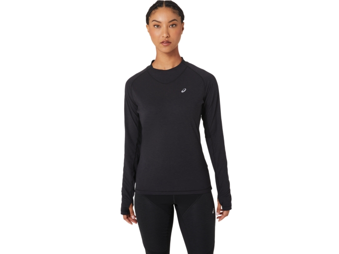Women's WINTER RUN LONG SLEEVED TOP | Performance Black | Long Sleeved ...