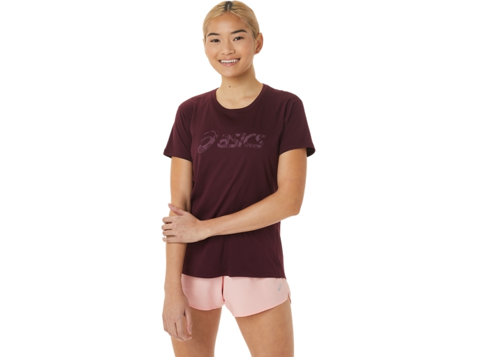 RUNKOYO ASICS TOP | Women | Deep Mars | Womens Short Sleeved Tops ...