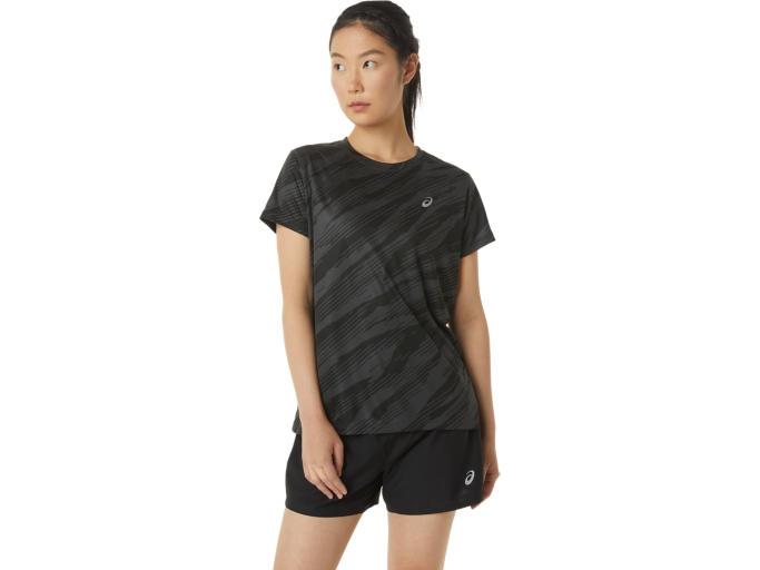 CORE ALL OVER PRINT SS TOP | Women | Graphite Grey/Performance Black ...