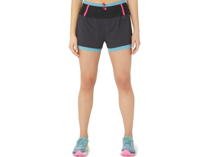 FUJITRAIL 2-N-1 SHORT | Women | Performance Black/Gris Blue | Womens ...