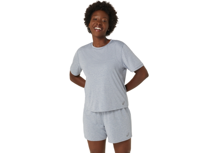 WOMEN'S THE NEW STRONG LOUNGE reSET | Light Grey Heather | T-Shirts & Tops | ASICS