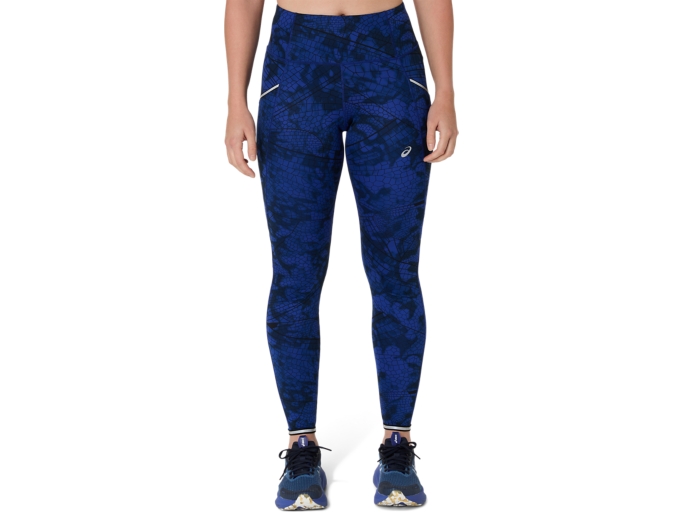 ROAD LITE-SHOW TIGHT | Women | Performance Black/Dark Cobalt | Women's Tights & Leggings | ASICS UK