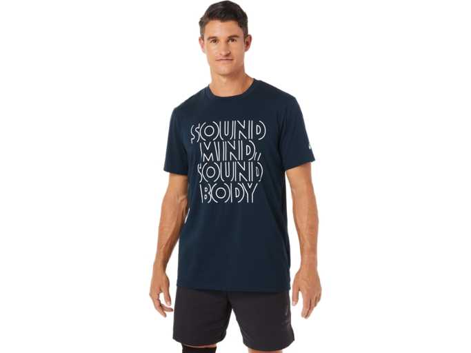 Men's HERITAGE FONT GRAPHIC TEE | French Blue | Short Sleeved Tops ...