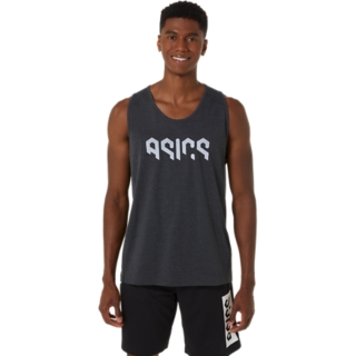 HEX GRAPHIC COTTON BLEND TANK | Men | Performance Black Heather | Mens ...