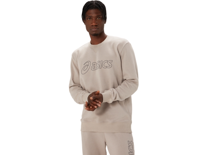Men's ASICS SWEATSHIRT | Moonrock/Graphite Grey | Long Sleeve Shirts ...