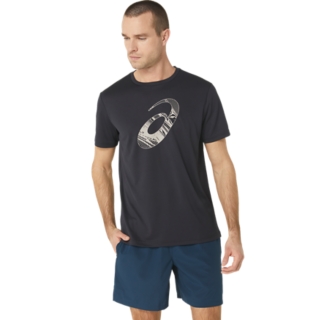 ASICS SPIRAL GRAPHIC SS TEE | Men | PERFORMANCE BLACK | Men's Short ...