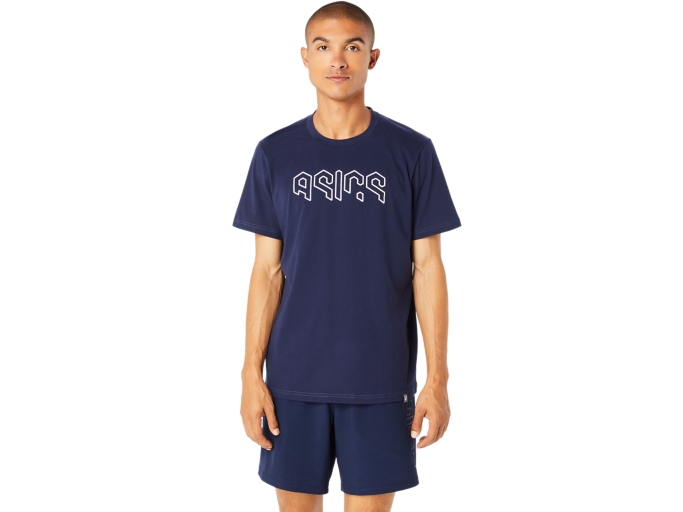 ASICS HEX GRAPHIC COTTON BLEND SHORT SLEEVED TEE | Men | Midnight ...