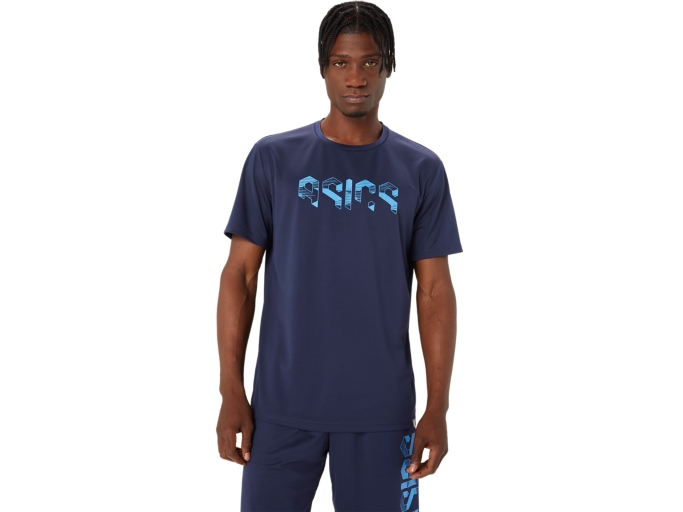 ASICS HEX GRAPHIC DRY SS TEE | Men | MIDNIGHT/WATERSCAPE | Short Sleeve ...