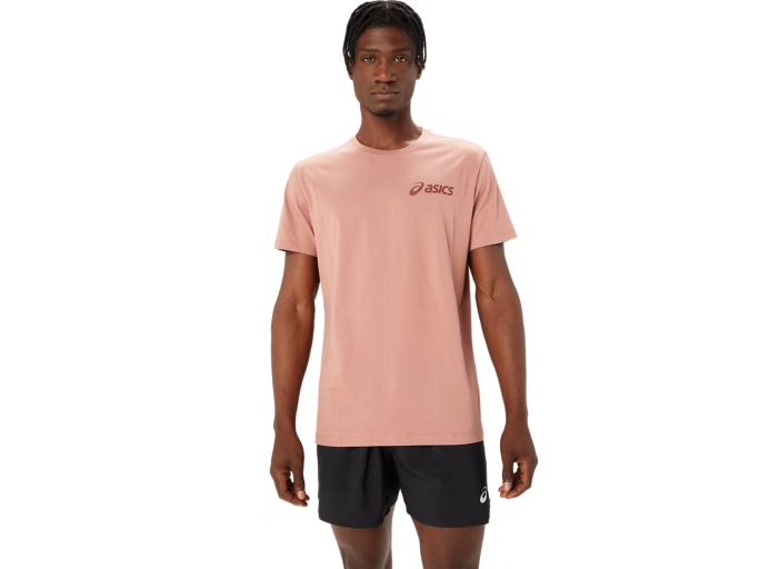 Men's ASICS CHEST LOGO SS TEE | Umeboshi/Antique Red | Short Sleeve ...