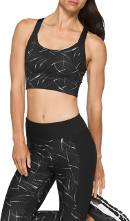 W CORE TRAIN PRINT BRA | Performance Black | Sports Bras | ASICS