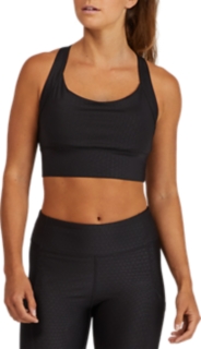 WOMEN'S CORE PRINT BRA | Performance Black/Metropolis | Sports Bras | ASICS