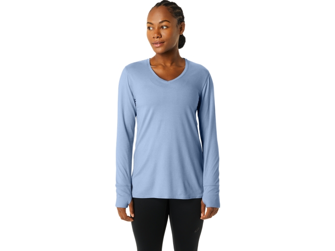 WOMEN'S LONG SLEEVE HEATHER TOP | Blue Bliss Heather | T-Shirts & Tops ...