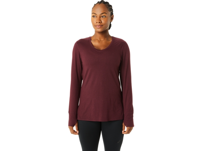 WOMEN'S LONG SLEEVE HEATHER TOP | Deep Mars Heather | Long Sleeve ...