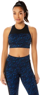 WOMEN'S KATE STRAPPY BRA | Night Shade/Lake Drive Print | Sports Bras ...