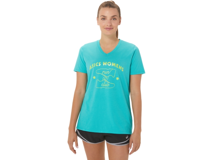 WOMEN'S ASICS RUN CLUB V-NECK | Women | Sea Glass | notdisplayedANABV ...