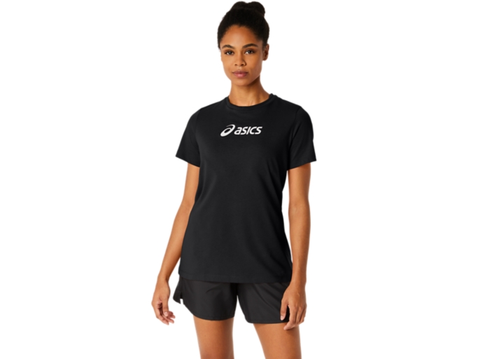 ASICS LOGO SS TEE | Women | Performance Black | T-shirts manches ...