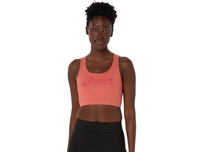 ESSENTIAL ASICS LOGO PADDED BRA | Women | Dark Pink Clay | Women's ...