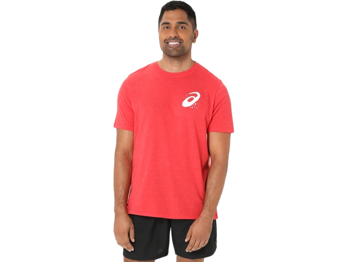UNISEX ASICS ‘SNOW WAY’ RUN TEE | Unisex | Classic Red Heather | Unisex ...