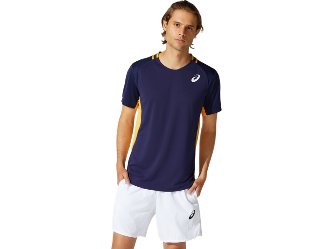 MEN'S MATCH SHORT SLEEVE TEE | Peacoat | T-Shirts & Tops | ASICS