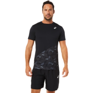 MEN'S COURT GRAPHIC SHORT SLEEVE TOP | Performance Black | T-Shirts ...